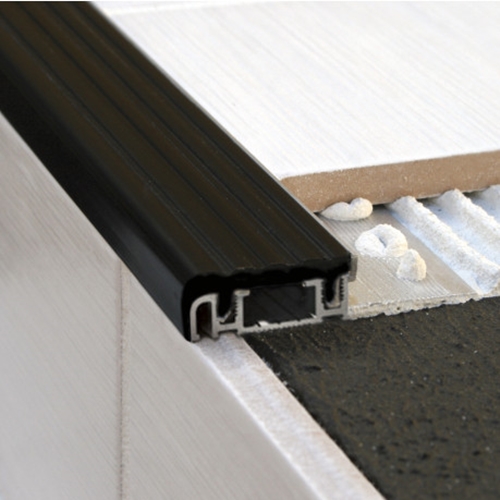 Tile-In Anti-Slip Stair Edging – 2.5m | Aluminium Step Profile for ...