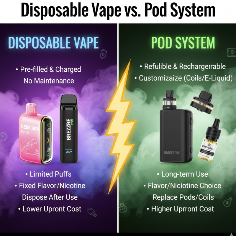 Disposable Vape vs Pod System: Which Is Better for Everyday Use ...