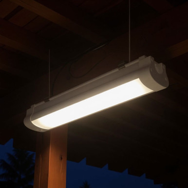 Solar Batten Light With Remote Control 2340lm IP67 IK08 600mm Vandal ...