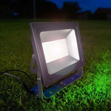 50W Solar Flood Light 5500lm IP67 385mm Black Commercial Grade | Sunz