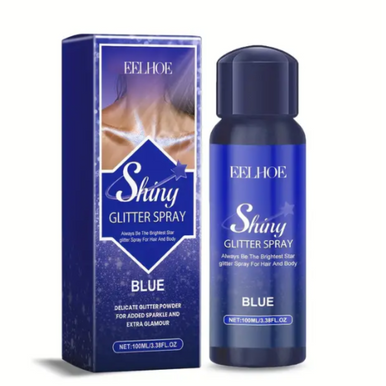 EELHOE Shiny Blue Glitter Spray for Body & Hair - 100ml