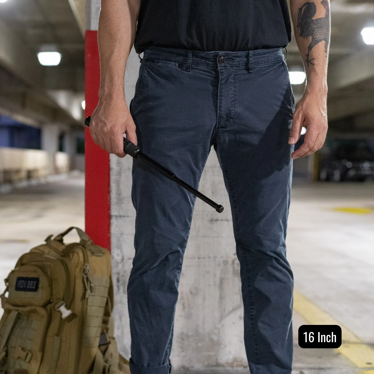 Police Magnum Black Steel Expandable Baton- Anti Riot Self defense ...