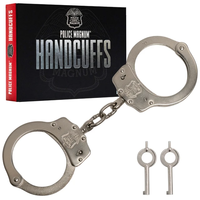Police Magnum Heavy Duty Steel Handcuffs- Law Enforcement & Security ...