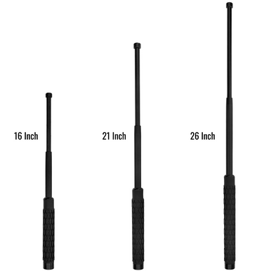 Police Magnum Black Steel Expandable Baton- Anti Riot Self defense ...