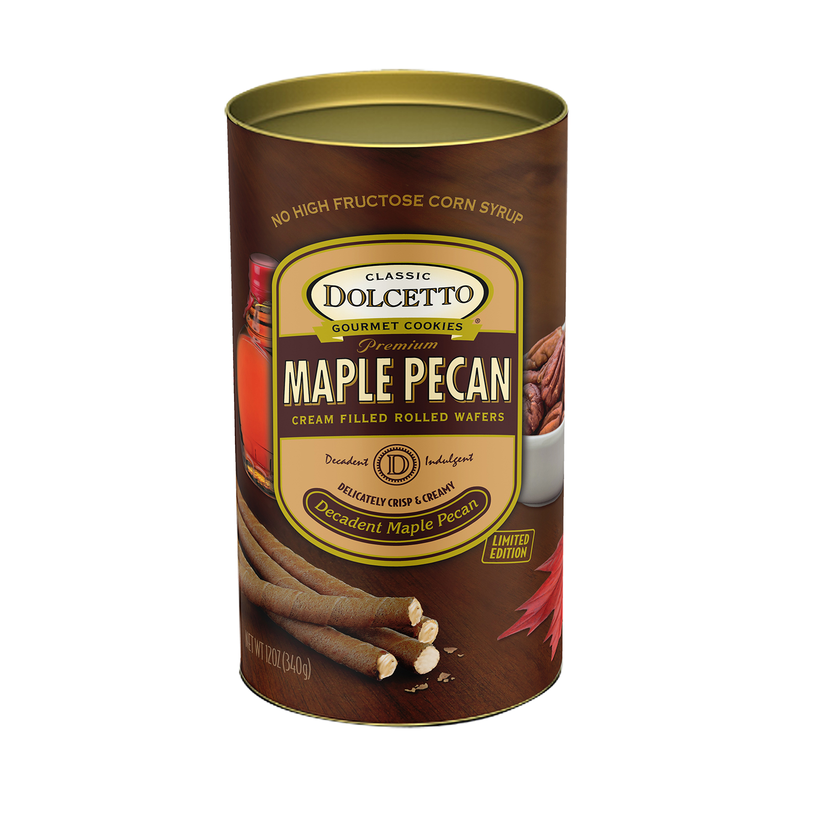 Dolcetto Wafer Rolls Maple Pecan 12 oz - Wholesome Good
