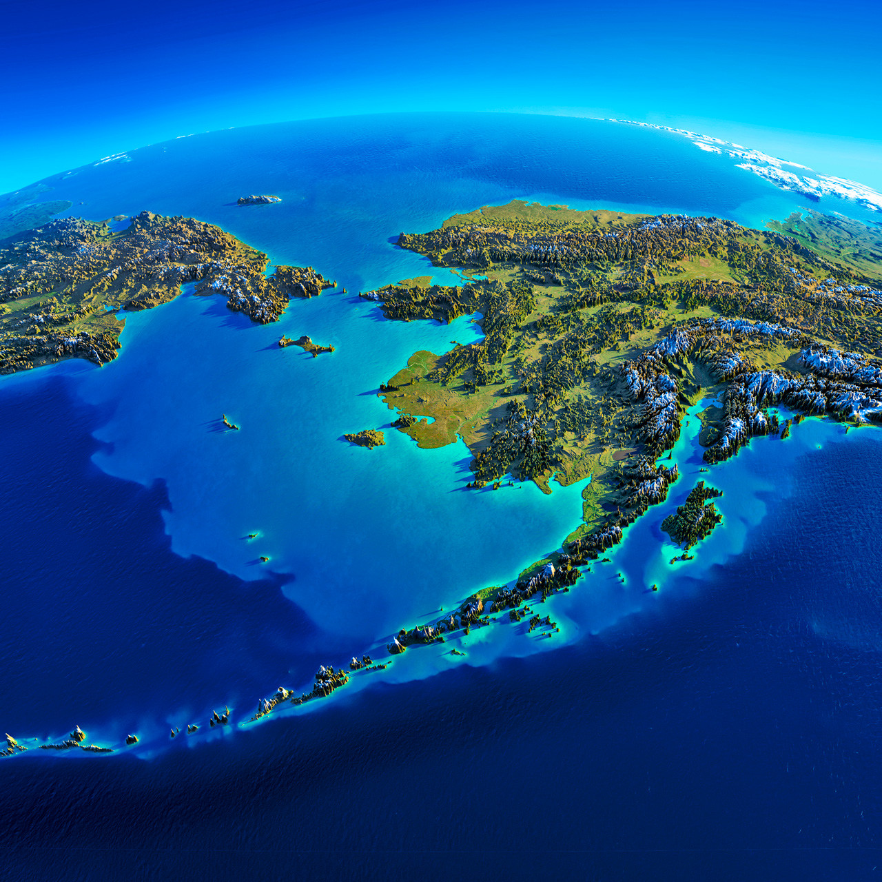 Alaska Relief Map - Maxi Postcard