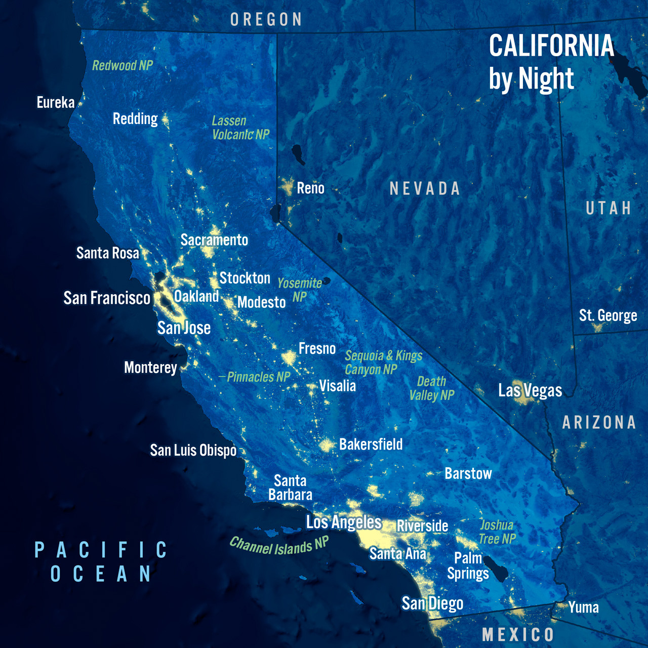 California Day Night Map - Maxi Card - Authentic Cards, Inc.