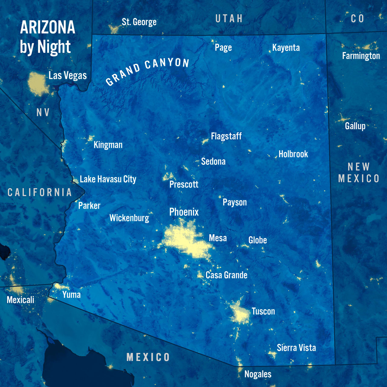 Arizona Day Night Map - Maxi Card - Authentic Cards, Inc.