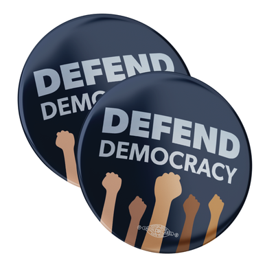 Defend Democracy (2.25" Pin-Back Button -- Pack of Two!) - Minnesota ...