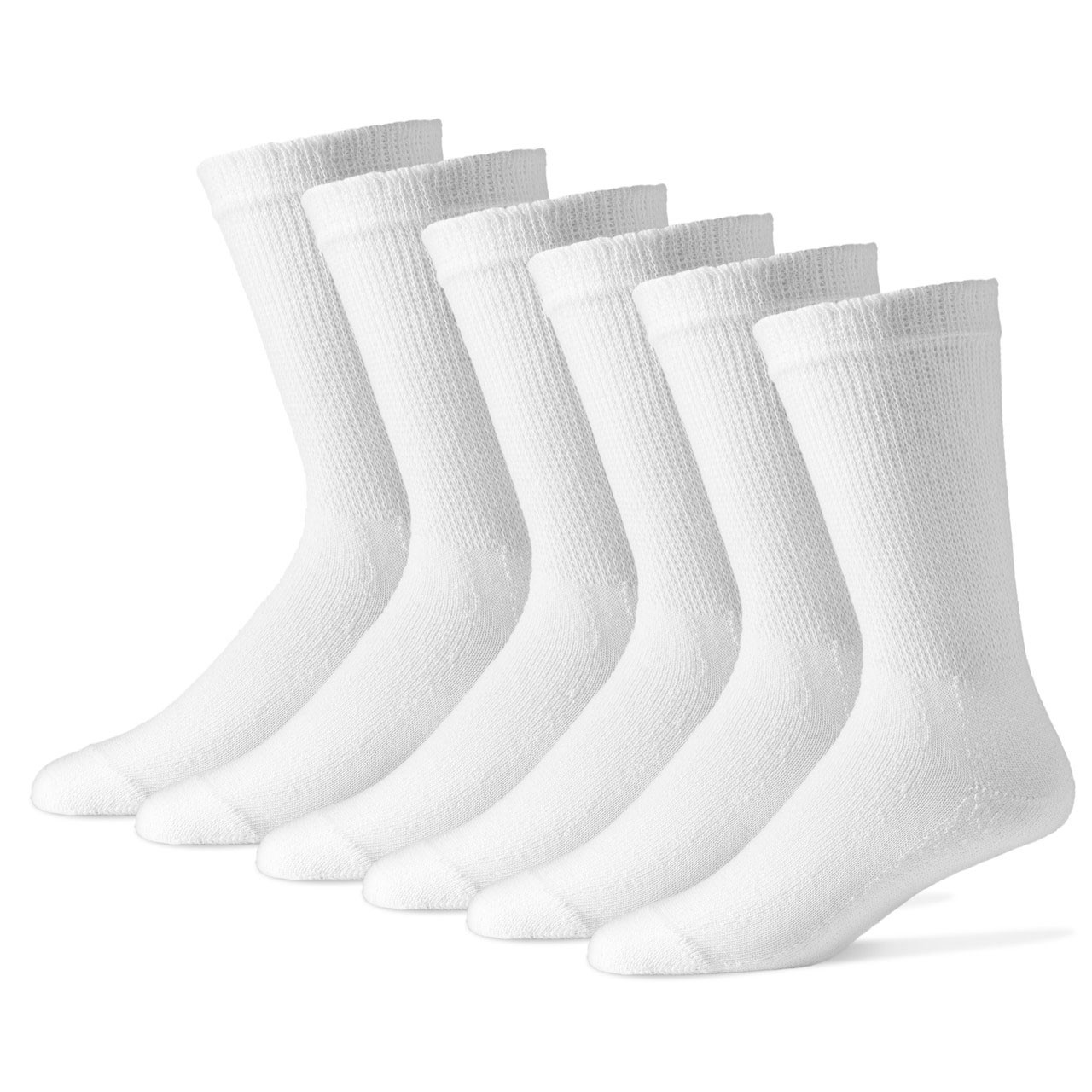 Physicians' Choice Diabetic Crew Socks (12 Pair Pack) Choose Size & Color