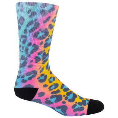 Neon Leopard | Cool & Crazy Design Socks by Physician's Choice Diabetic ...