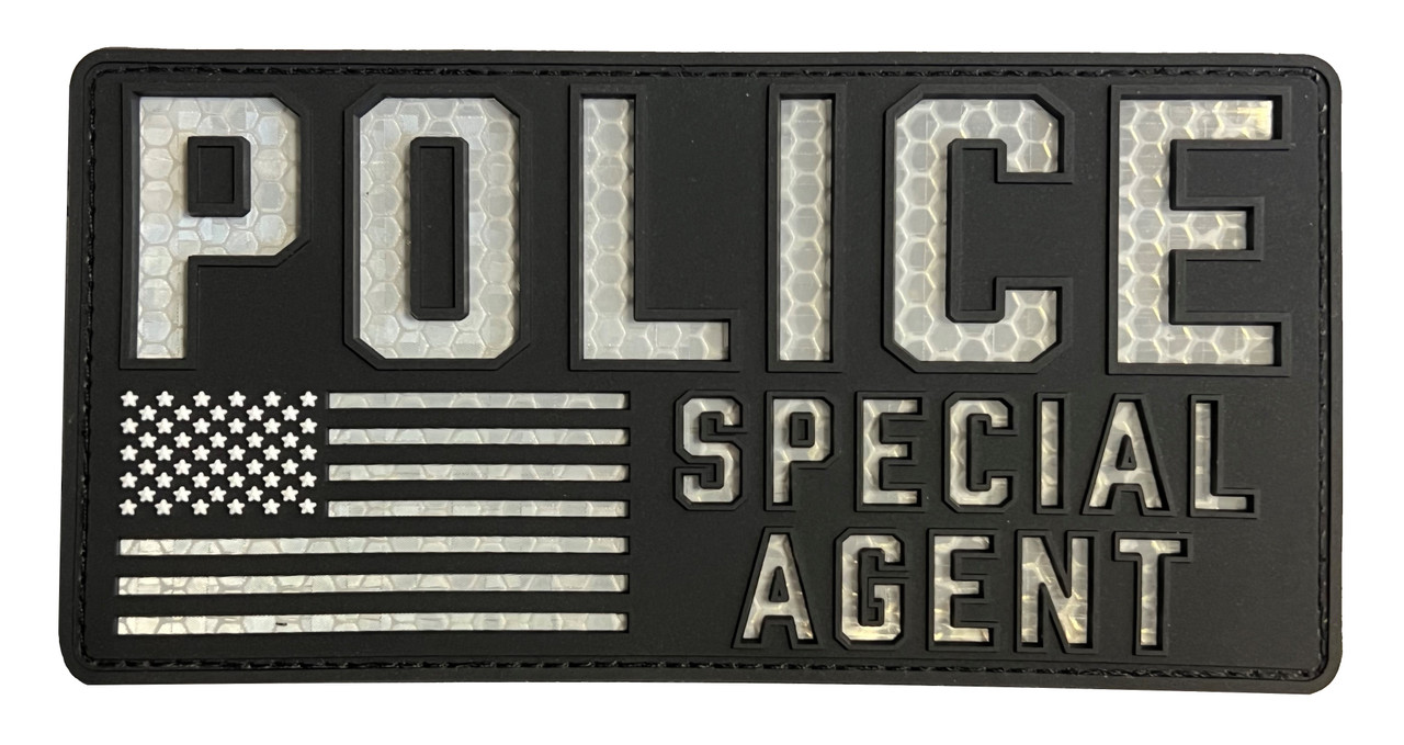 Reflective PVC Patch - Police Special Agent Combat ID Patch