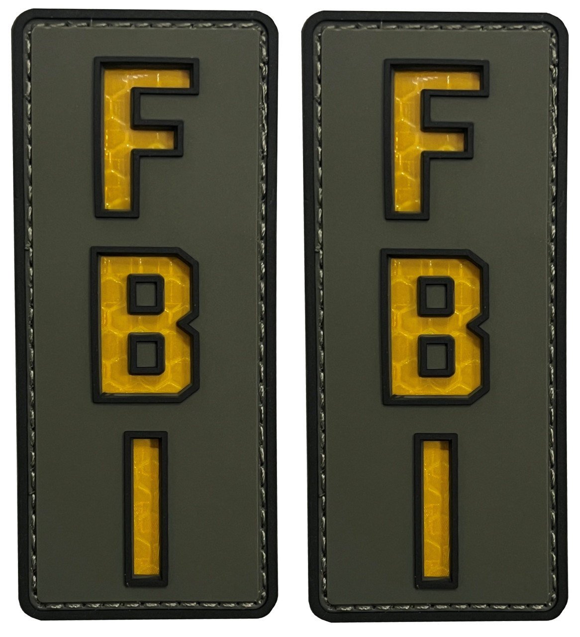 Reflective Cummerbund PVC Patch Set - FBI