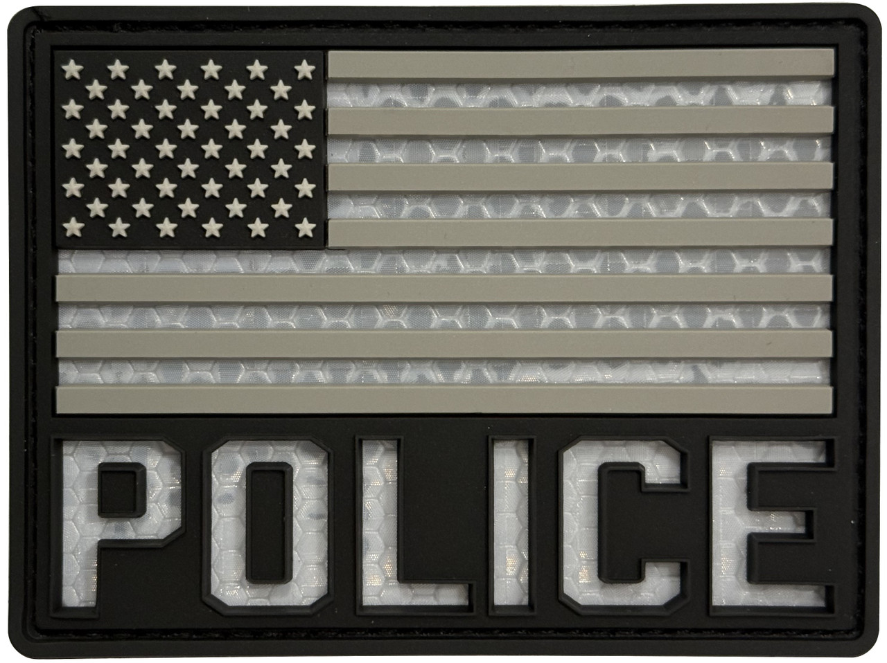 Combat Swag™ Reflective PVC Patch - Police Flag