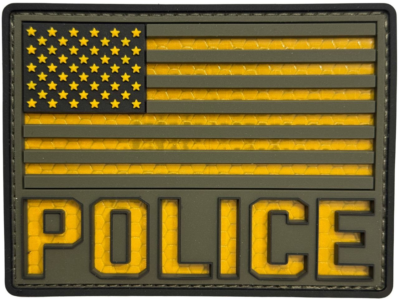 Combat Swag™ Reflective PVC Patch - Police Flag