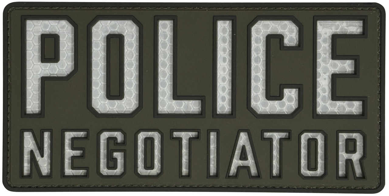 Reflective PVC Patch - Police Negotiator Patch