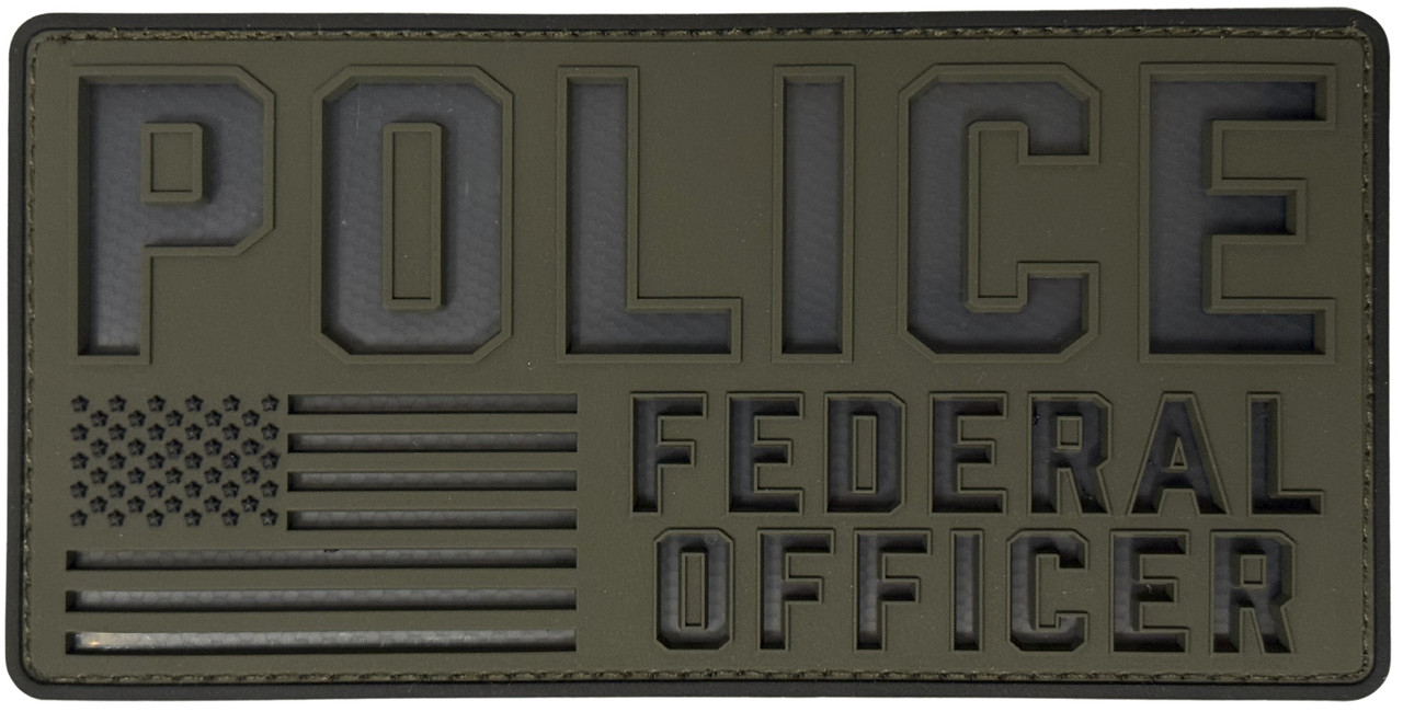 Covert IR PVC Patch - Police Federal Officer Combat ID Patch