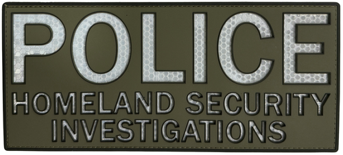 Reflective PVC Patch Set - Official HSI (Homeland Security Investigations)