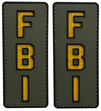 Reflective Cummerbund PVC Patch Set - FBI