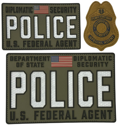 Combat Swag™ Reflective PVC Patch Set - State Dept. DSS (Diplomatic ...
