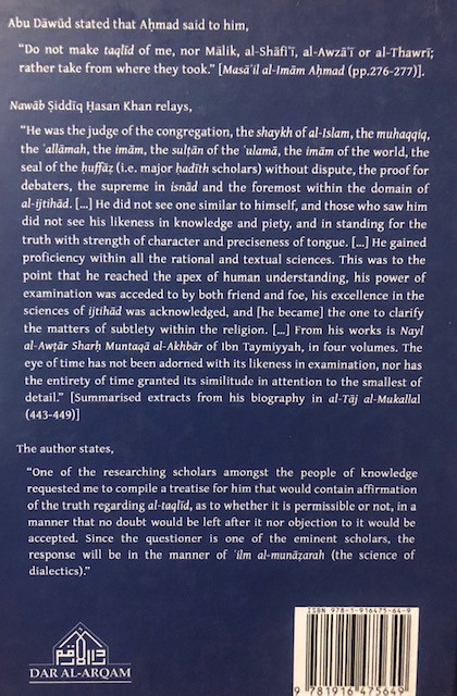 A Critique Of The Ruling Of Al-Taqlid By Shaykh Muhammad Al-Shawkani ...
