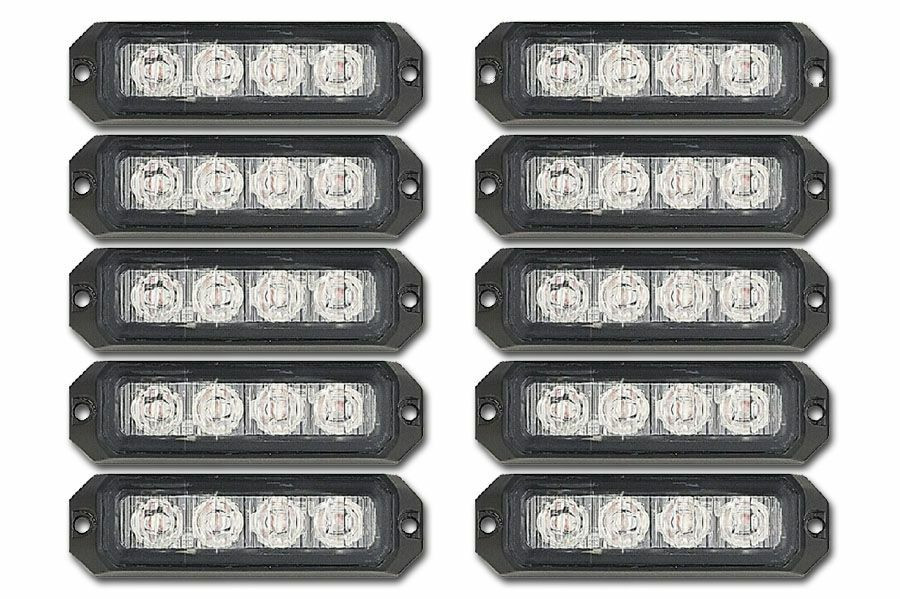 Elemental 4 TIR LED Grille and Surface Mount Lights 10 Piece Multi-Pack