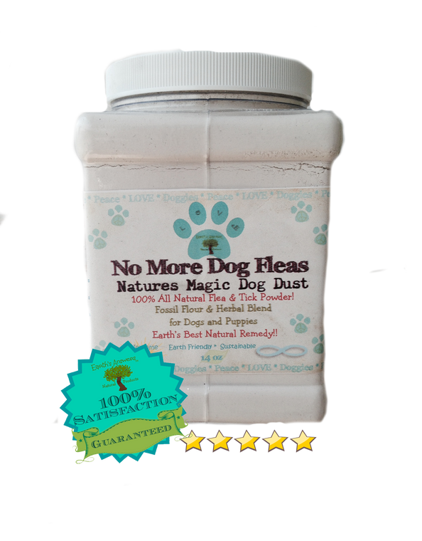 14 oz No More Dog Fleas 100% Natural Flea and Tick Powder Control ...