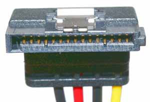 15 pin right angle latching power sata to 4 pin molex male contacts 6 ...