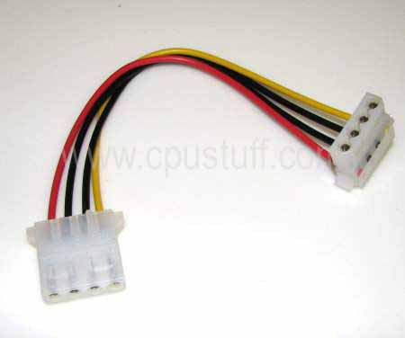 Female to Female power adapter cable 5.5 inches FFPOWER5 - Cpu Stuff ...