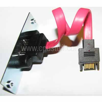 ESATA PANEL MOUNT TO MALE 07 PIN SATA 10 INCHES ESATABKTM10I - Cpu ...