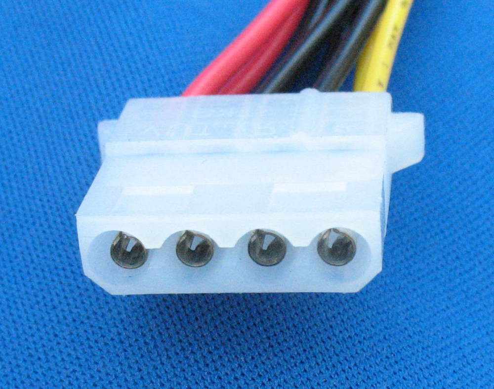 12 Inches SATA Female X 2 to 4 Pin Female Molex Cable D15SATAF4FLP412I ...