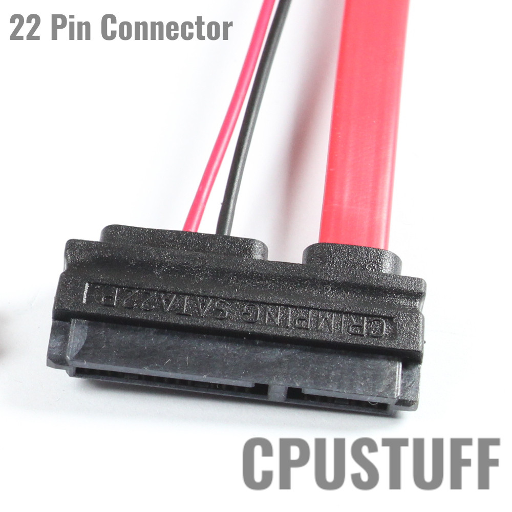 12 inch 22 pin panel mount SATA to 22 pin SATA and white power ...