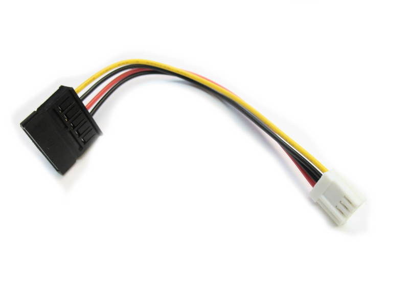 6 in Floppy power to SATA power female 15 pin CBLFLLSATAPOW - Cpu Stuff ...