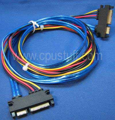 22 pin sata male to male 12 inches power and data adapter custom cable ...