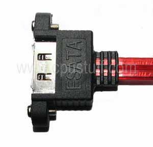 ESATA PANEL MOUNT TO MALE SATA WITH SCREWS 14 INCHES ESATAPSATAM14 ...