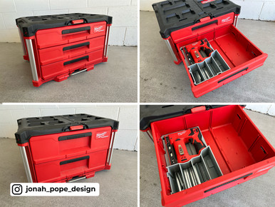 Half Width Tool Insert Trays For Milwaukee Packout Drawers - By Jonah ...