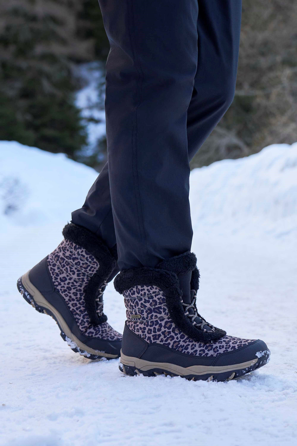 Ohio Womens Thermal Printed Short Snow Boots | Mountain Warehouse