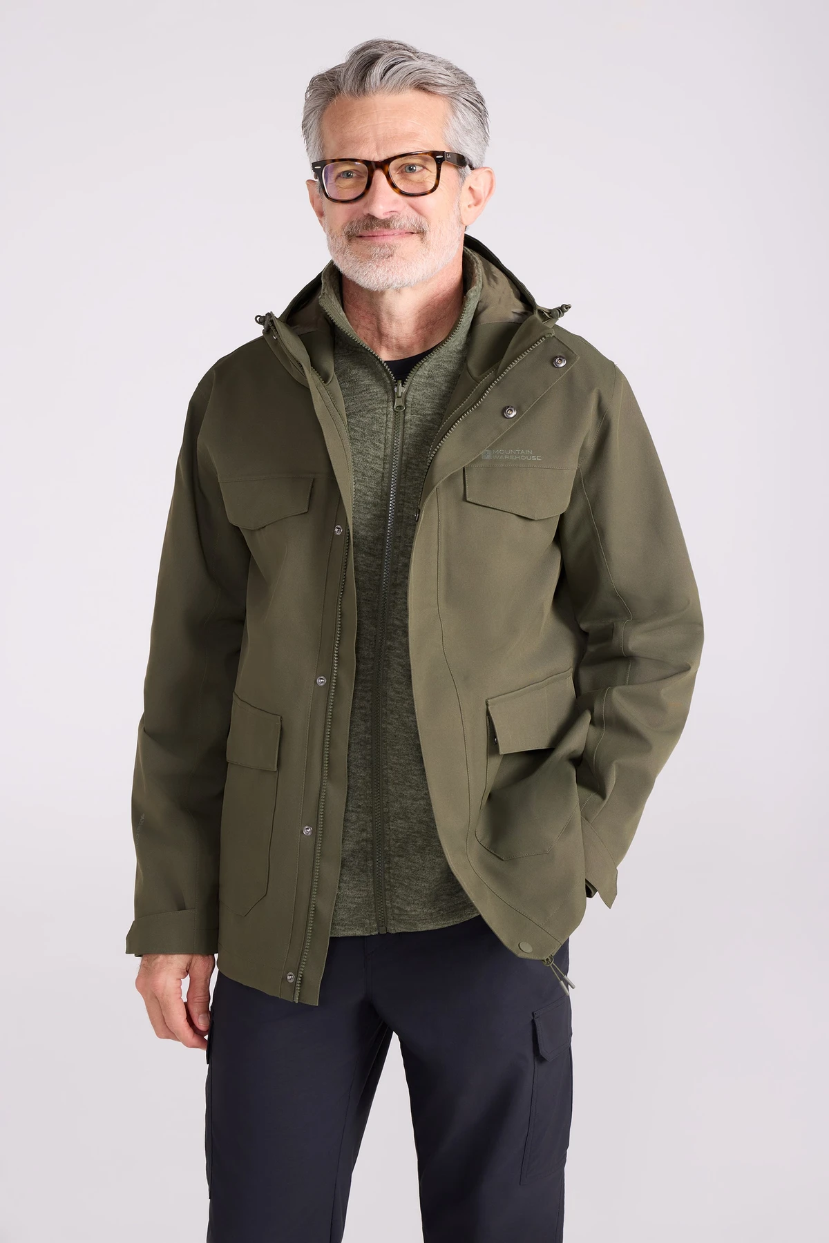 Rushes Mens 3 in 1 Waterproof Jacket | Mountain Warehouse