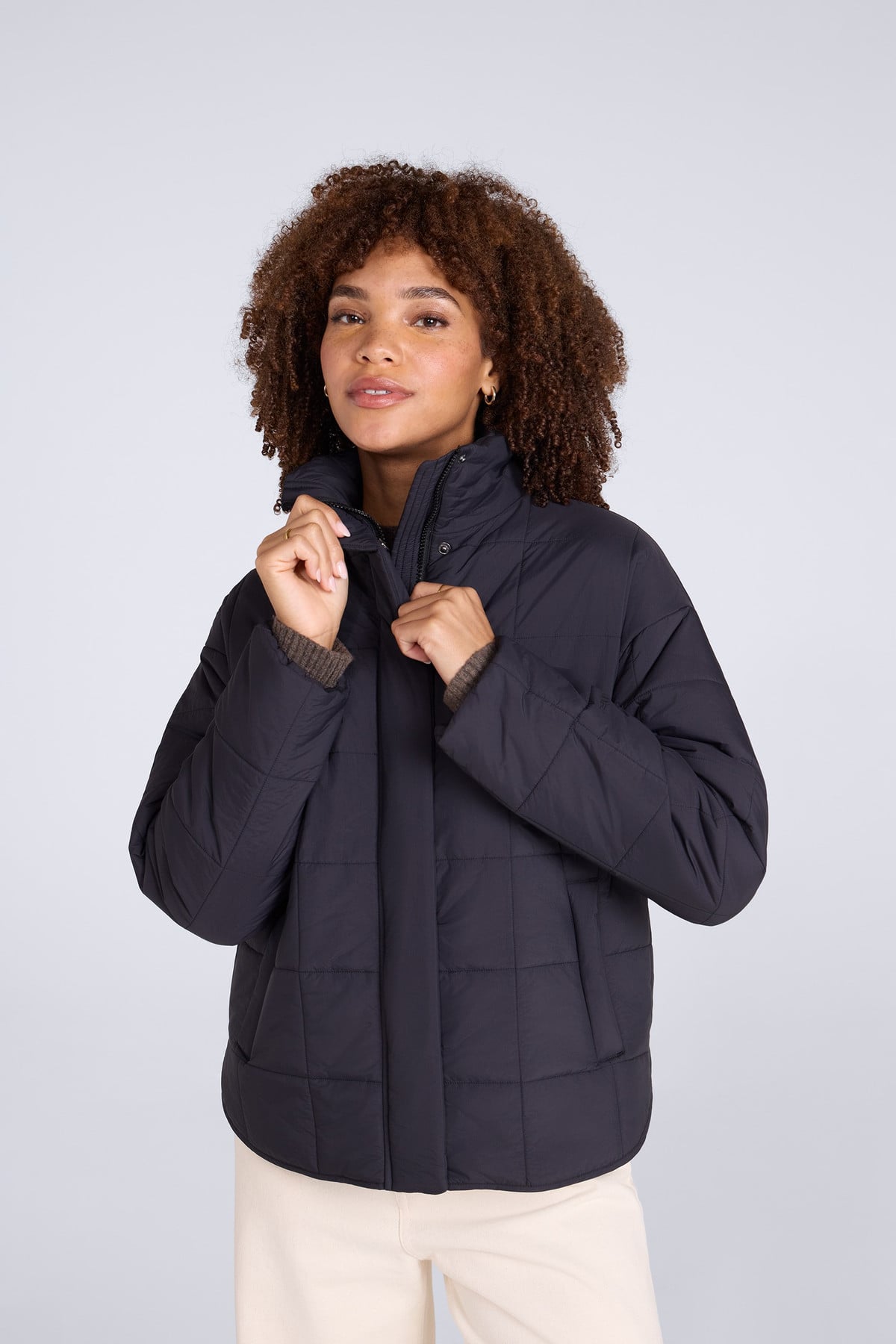 Nina Womens Grid Quilt Padded Jacket | Mountain Warehouse