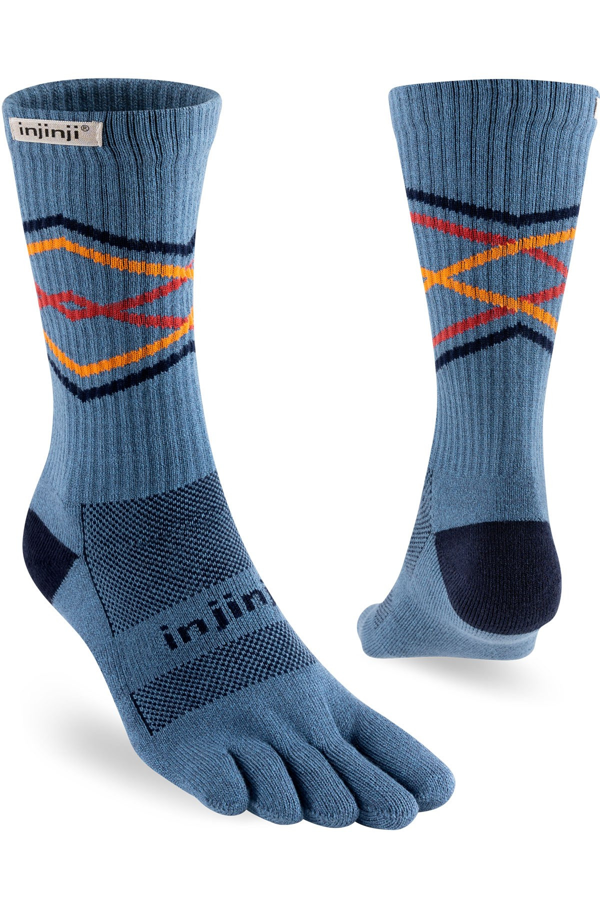 Mid Weight Mens Trail Run Seamless Toe Socks | Mountain Warehouse