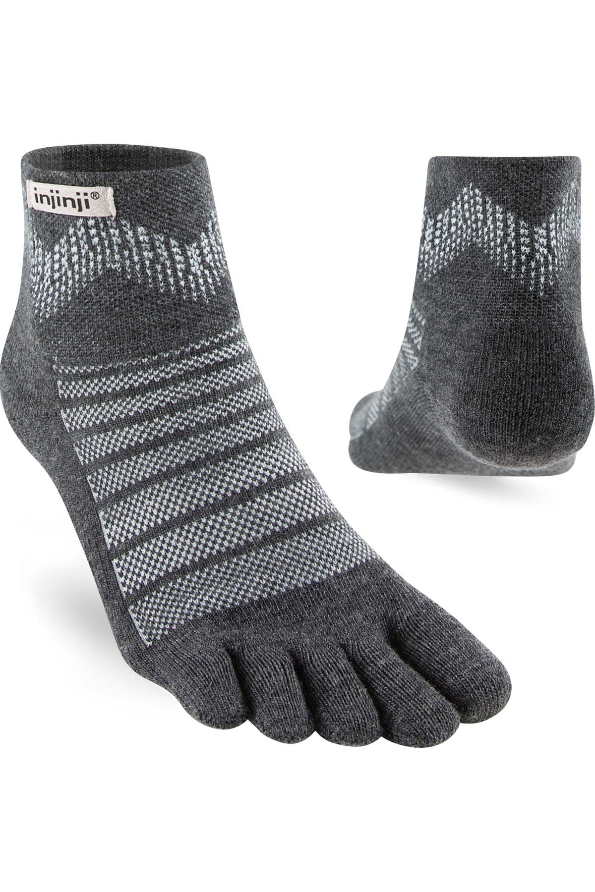 Outdoor Mid-Weight Merino Wool Mini-Crew Toe Socks | Mountain Warehouse