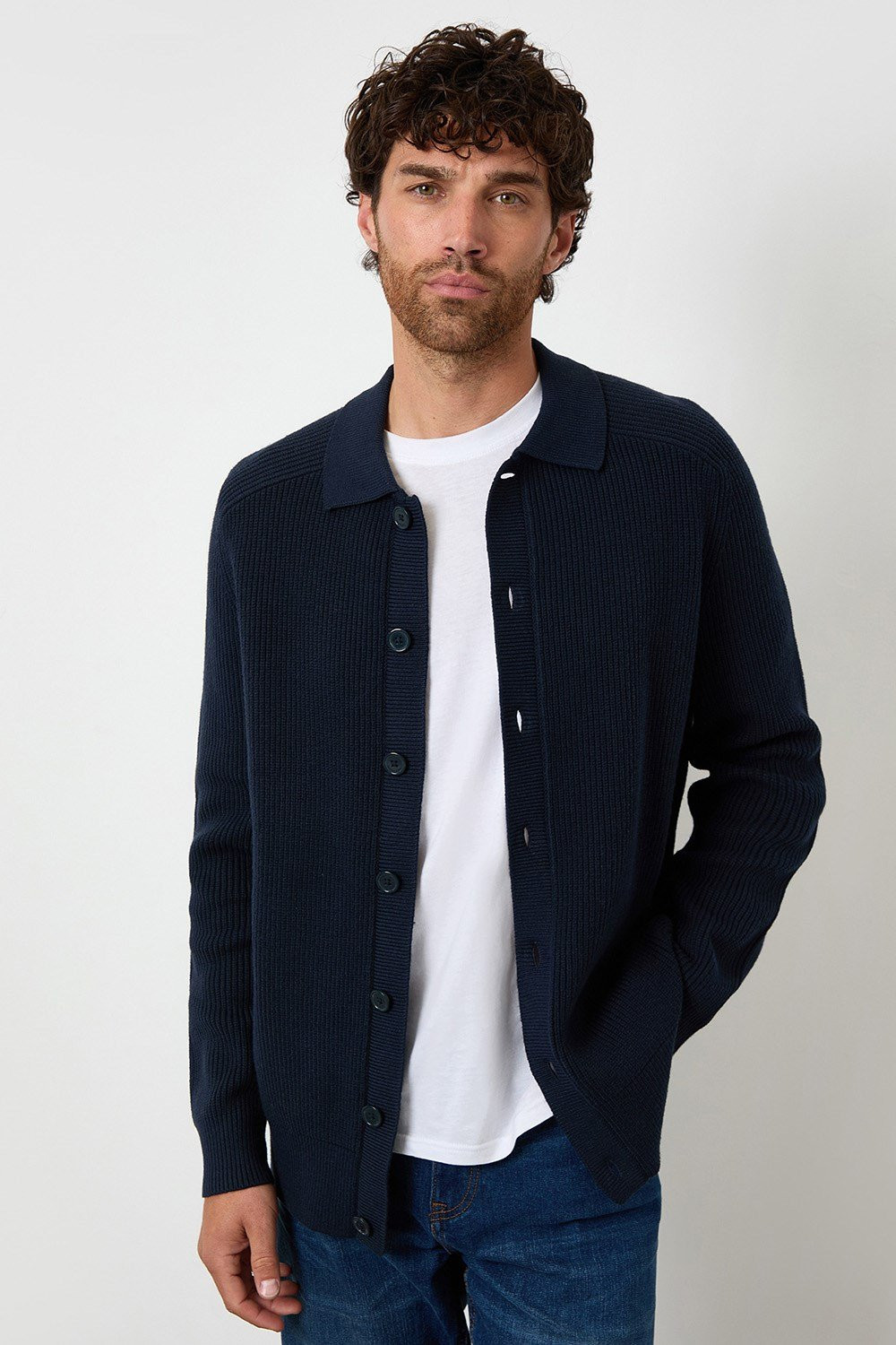 Knitted Collared Mens Cardigan Jacket | Mountain Warehouse