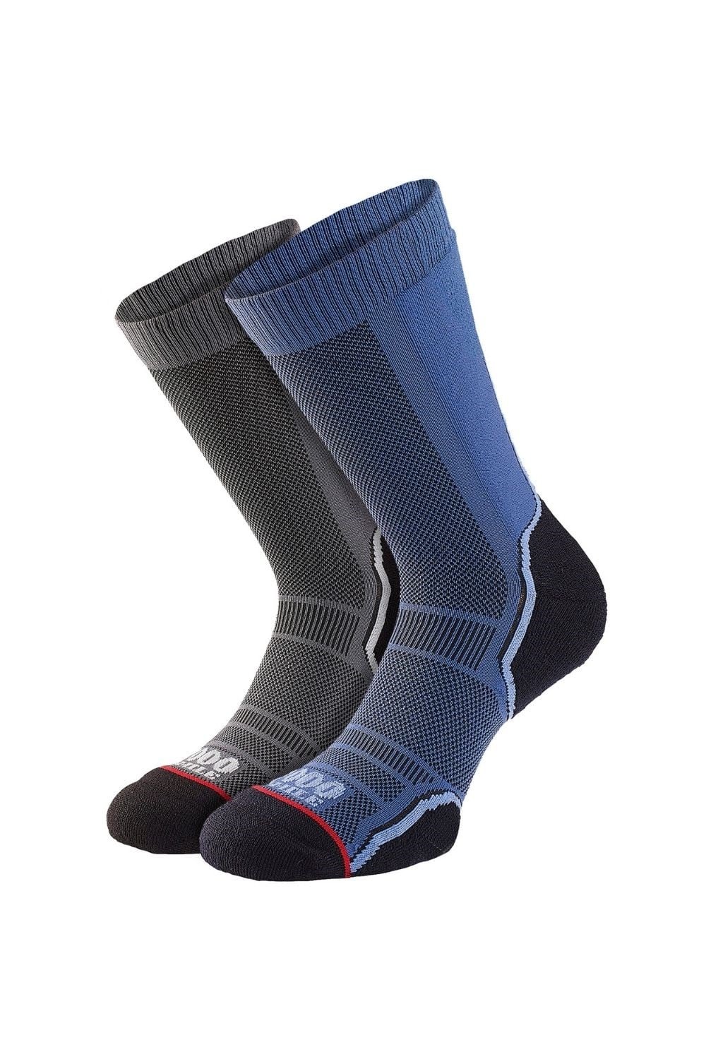 Mens Trek Single Layer Socks Twin Pack | Mountain Warehouse