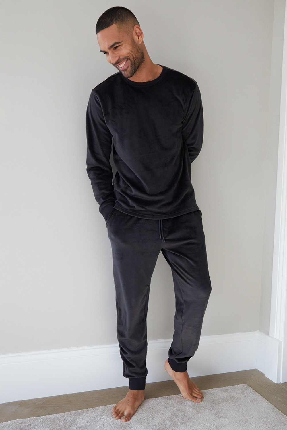 Soft Touch Velour Mens Loungewear Set | Mountain Warehouse