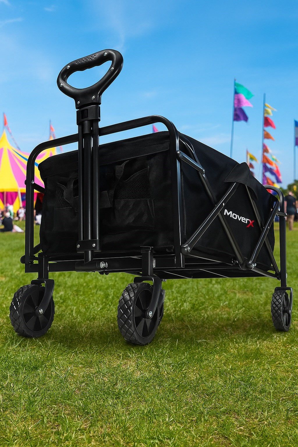 MoverX 70L Folding Camping Trolley, Festival Cart | Mountain Warehouse