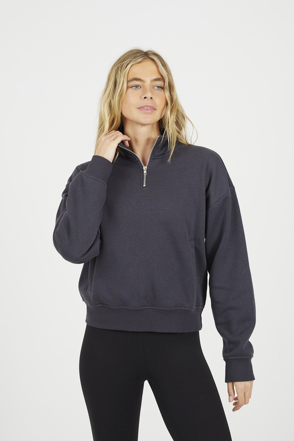Funnel Neck Quarter Zip Womens Sweatshirt | Mountain Warehouse