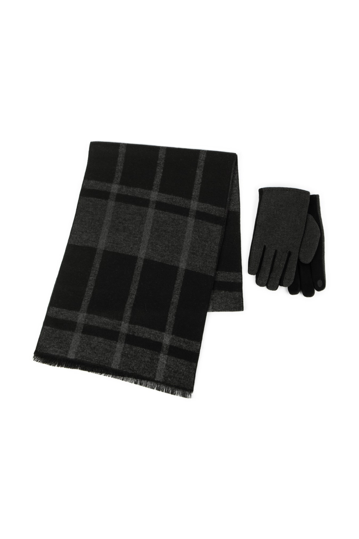 Mens Wool Blend Scarf & Thermal Gloves Gift Set | Mountain Warehouse