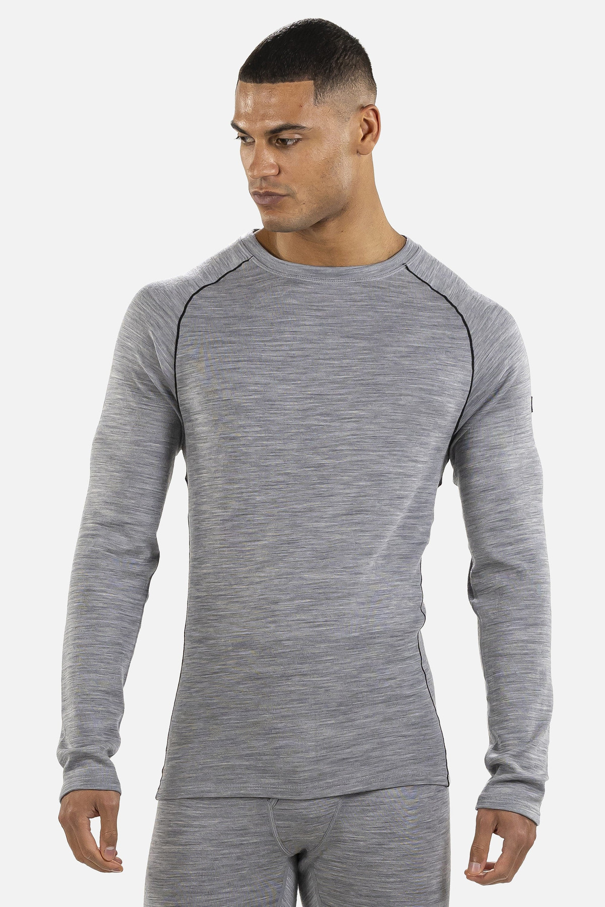 Merino Mens Crew Neck Base Layer Top | Mountain Warehouse