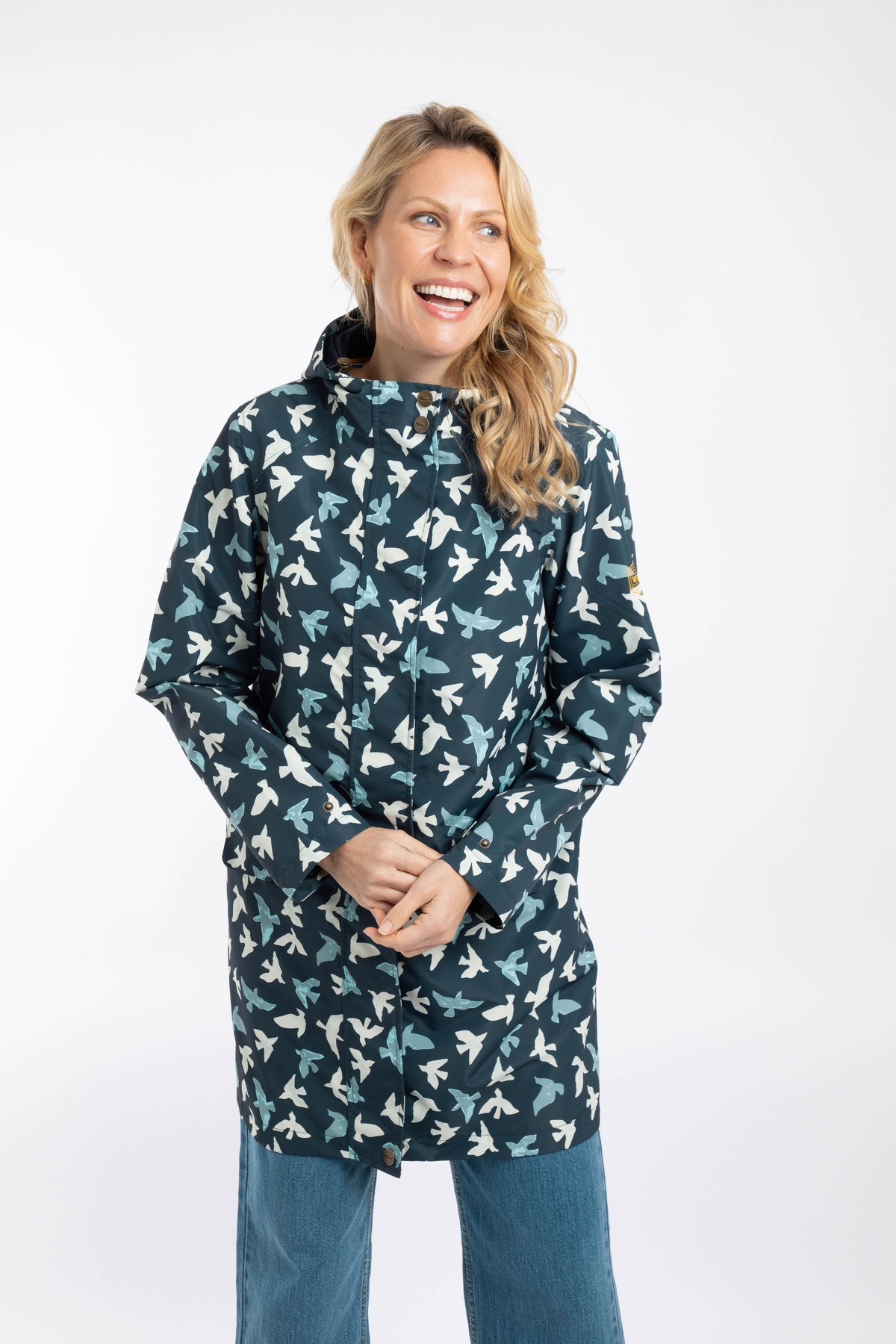 Alinda Womens Printed Waterproof Jacket | Mountain Warehouse