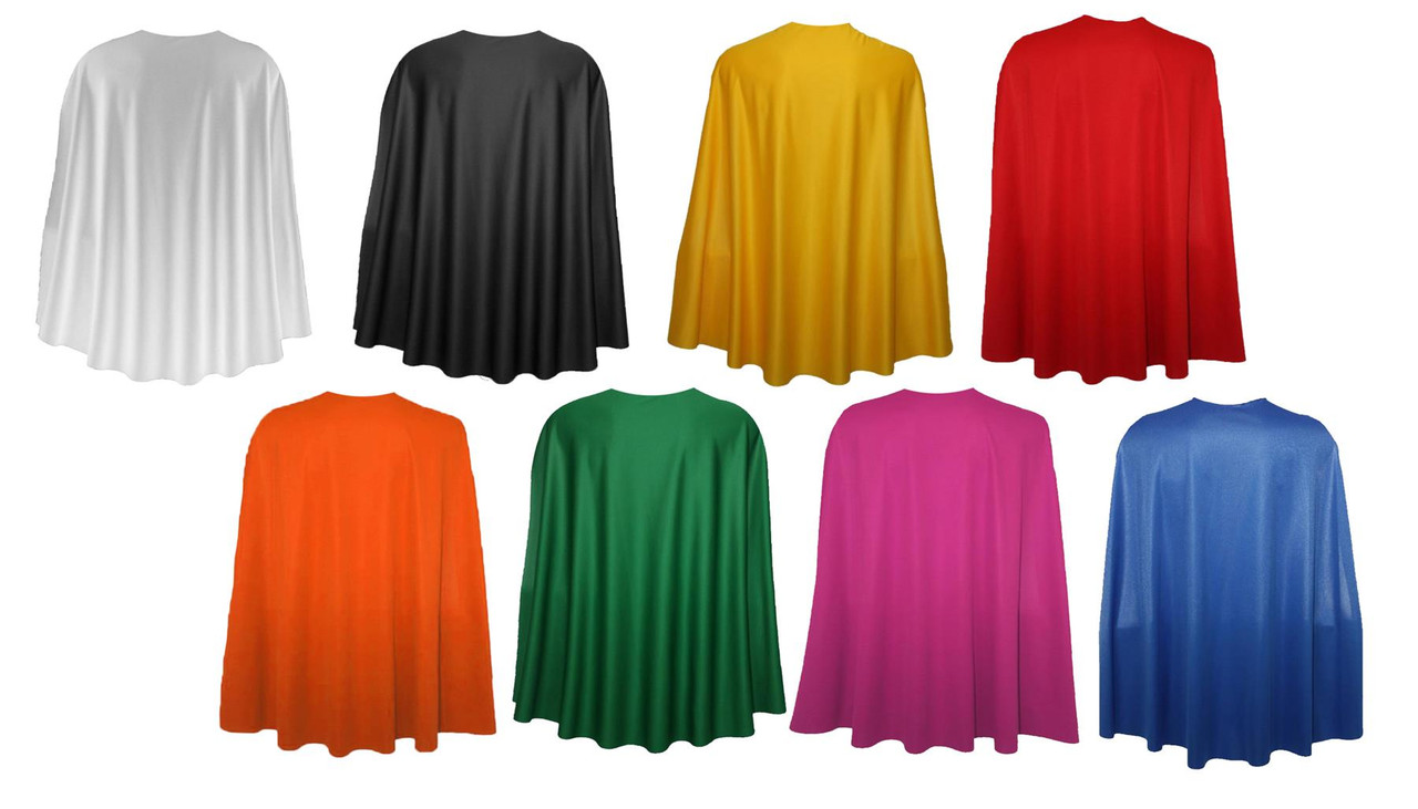 Adults 35" Length Plain Superhero Cape Fancy Dress Costume Accessory [8 ...